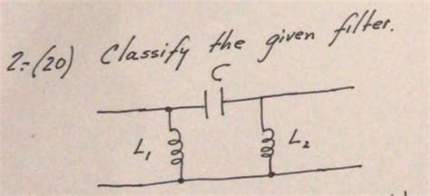 solved classify the given filter