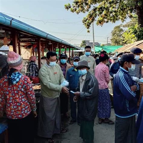 ပန်းတောင်းမြို့နယ် ထုံးဘို၌ ကိုဗစ် ၁၉ ရောဂါ ကာကွယ် ရေးအတွက် Mask Campaign ဆောင်ရွက