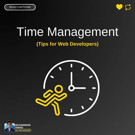Muhammad Owais On Linkedin Time Management Tips For Web Developers ↓
