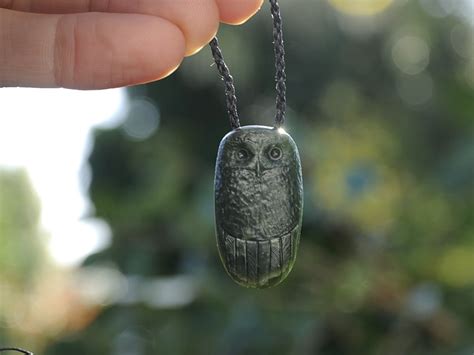 Small Pounamu Ruru — A Carved Piece