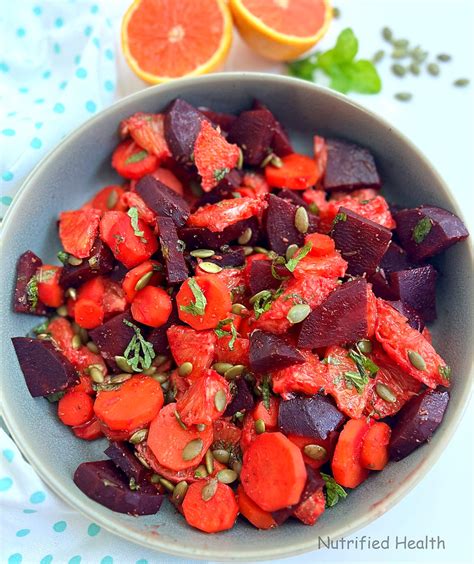 Steamed Beetroot Carrot And Orange Salad