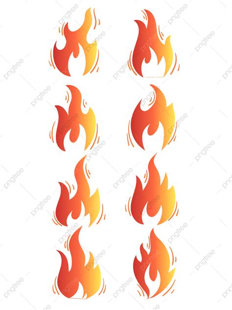 화염 불꽃 벡터 장식 불길 손으로 그린 벡터 Png 일러스트 및 벡터 에 대한 무료 다운로드 Pngtree