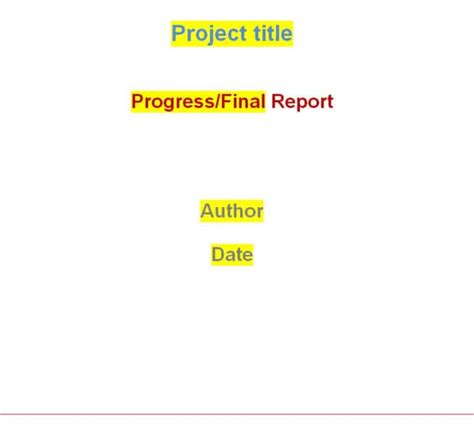 FREE Editable Project Report Templates WORD EXCEL Writing Word Excel Format