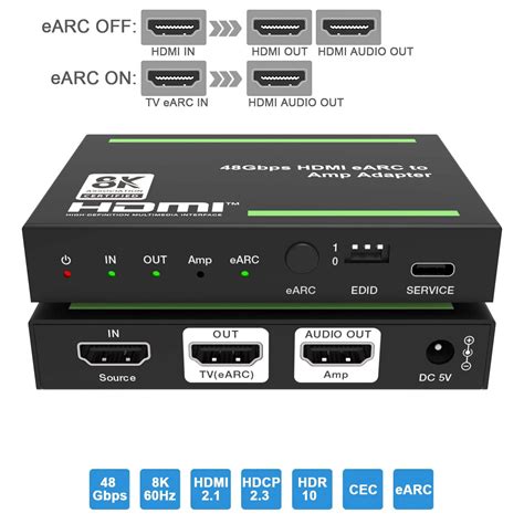 8k Hdmi Earc Audio Extractor Adapter For Av Receiver Bungpung