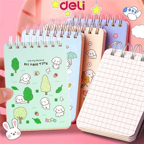 Deli A7 Spiral Notebook 100 Sheets School Supplies L98100 Shopee