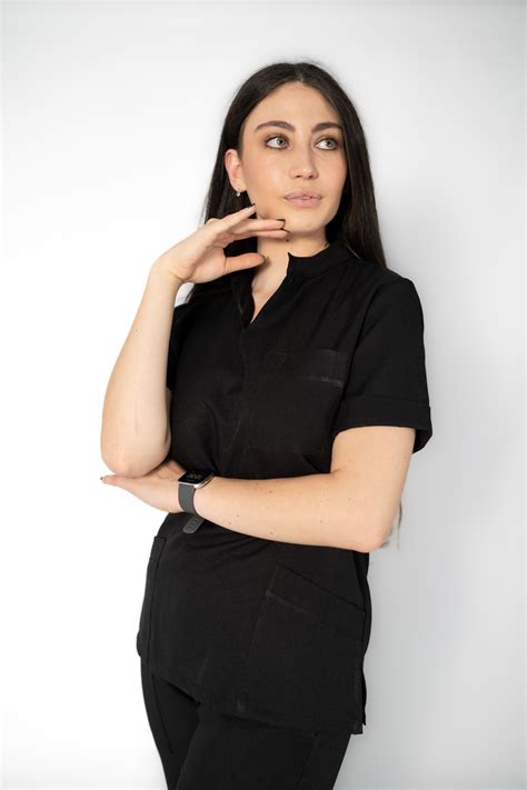 Black Polyblend Scrub Set Scrub Atelier