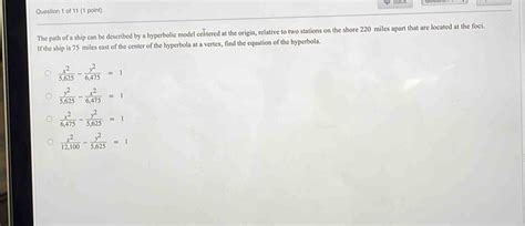 Solved Question 1 Of 11 1 Point Back The Path Of A Ship Can Be