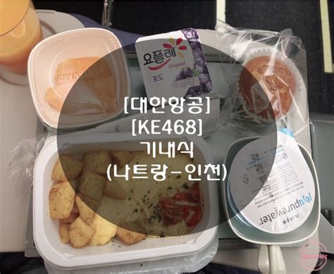 대한항공 Ke468 나트랑 인천 기내식 네이버 블로그