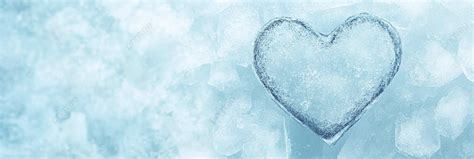 푸른 톤의 얼어붙은 표면에 얼음 심장 모양 마음 쌀쌀한 모양 배경 일러스트 및 사진 무료 다운로드 Pngtree