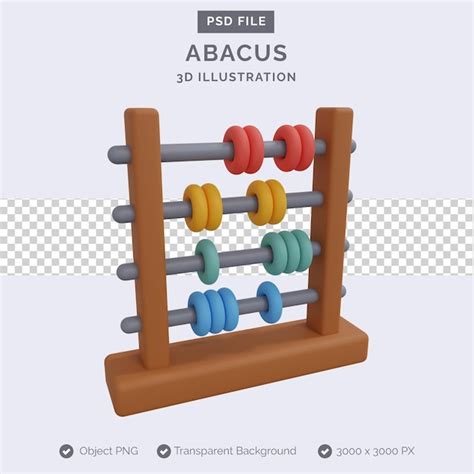 Abaque 3d Illustration Psd Premium