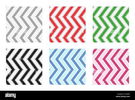 Set Of Herringbone Twill Fabric Seamless Pattern Print For Fashion