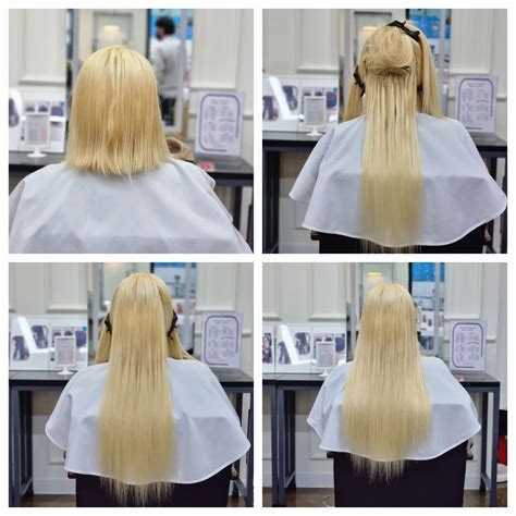 붙임머리보샵 탈색단발 22인치 붙임머리리터치 뿌탈진행 후리터치 시작했어요 리터치 1시간 15분만에