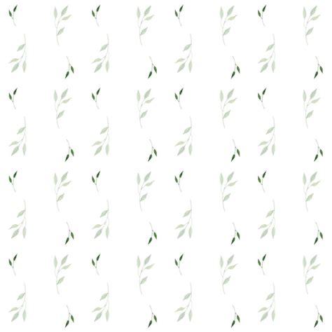 Premium Photo Watercolor Pattern With Minimalistic Twigs Leaves