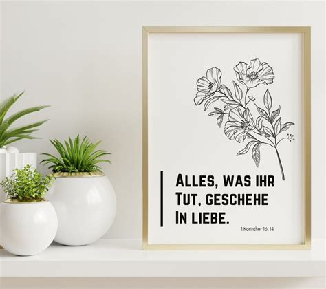 Jahreslosung 2024 I Poster I Alles Was Ihr Tut Geschehe In Liebe I
