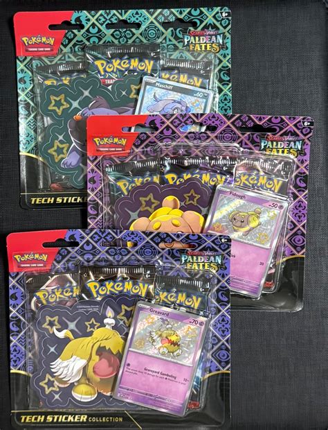 Pokemon Paldean Fates Tech Sticker Collection Hobbies And Toys Toys