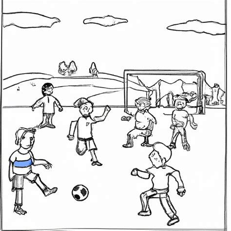 Desenho De Menino Jogando Futebol Para Colorir Br