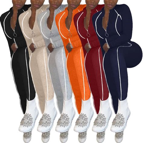 Matching Set Women Clothing Jogging Two Piece Pants Set Ladies Sweat