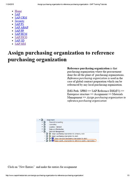 10 Assign Purchasing Organization To Reference Purchasing Organization Sap Training Tutorials
