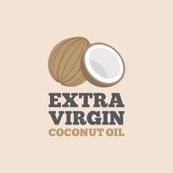 Coconut Fruit Logo Round Linear Slice Royalty Free Vector