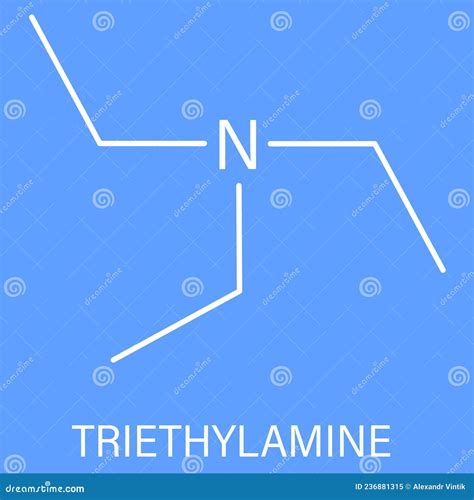 Triethylamine Organic Base Molecule Skeletal Formula Stock Vector