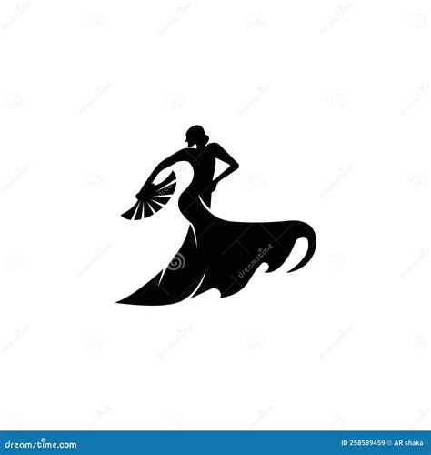 Girl Dancing Traditional Logo Vector Stock Vector Illustration Of