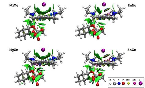 Non Covalent Interaction Plots For Ts2 In The Mgmg Znmg Mgzn And Znzn Download Scientific