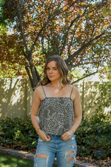 Dixie Crop Tank In Khaki Stevie Alice