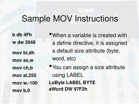 PPT Introduction To 8086 Assembly Language PowerPoint Presentation