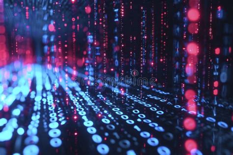 Digital Data Flow To Create Vision Of Fast Speed Transfer Concept Of Future Digital