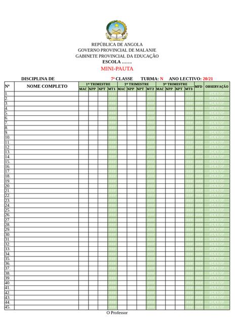 Mini Pauta I E Ii Ciclo Pdf