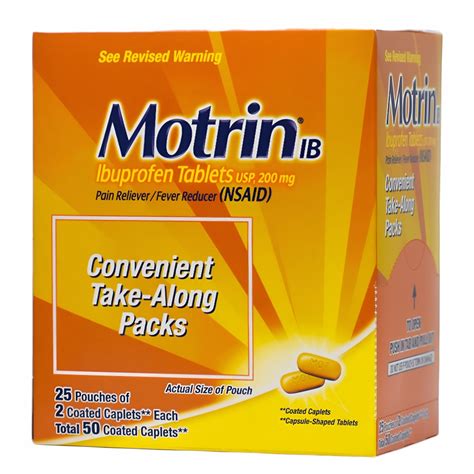 Motrin Ibuprofen Tablets 2pk 25ct Display
