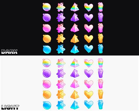 Cute Twitch Crystal Sub Badges Bit Badges Witchy Sparkle Star