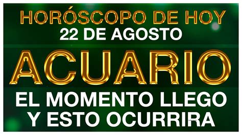 Acuario HorÓscopo De Hoy 😱🚨😭 22 De Agosto 2024 Acuario Hoy ♒ Acuario
