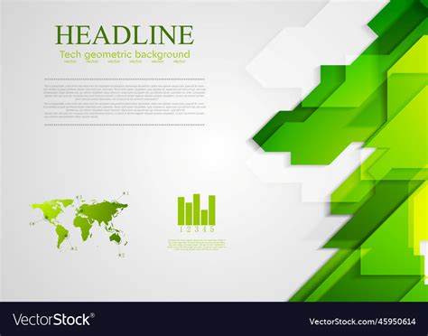Abstract Green Hi Tech Bright Background Vector Image