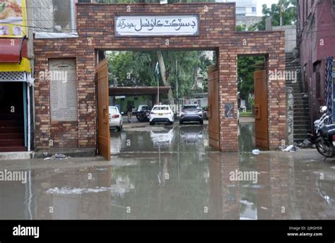 View Of Stagnant Rainwater After Downpour Of Monsoon Season Due To Poor