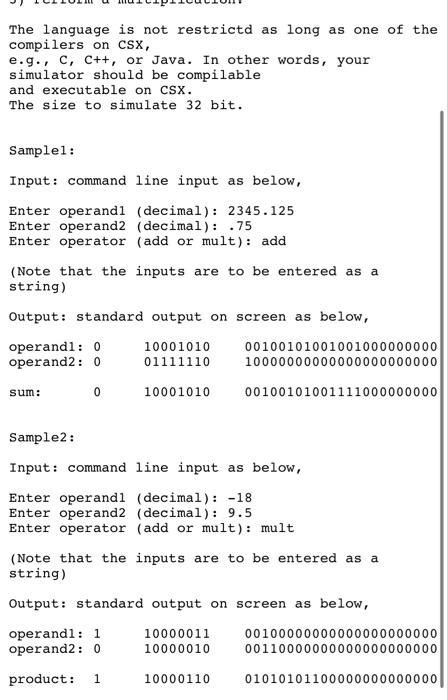 Solved This Assignment Is To Implement Ieee Take A Chegg