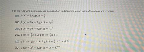 Solved For The Following Exercises Use Composition To