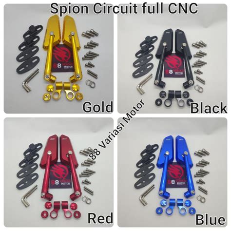 Jual Spion Circuit Model Rizoma Full CNC Universal Lengkap Baut Dan Fairing Spion Circuit Full