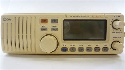 Icom Ic M127 Marine Vhf Fm Radio Marine Transceiver Unit W Hand Mic