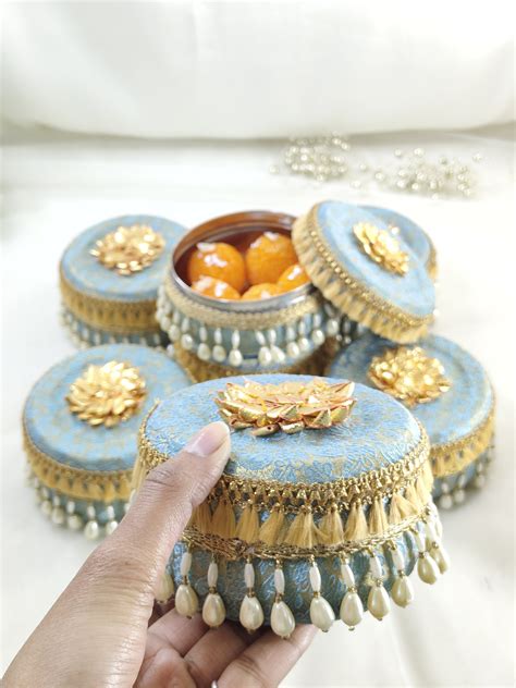 Mithai Canister Box Steel Tins Handdecorated Tiffin Laddu Containers
