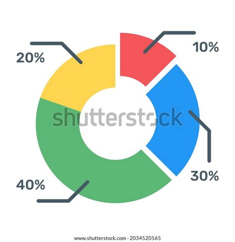 Modern Infographic Showing Multi Pie Chart Stock Vector Royalty Free