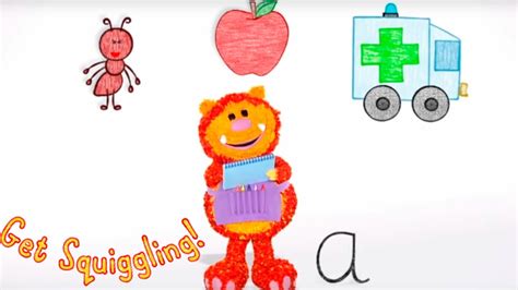 Get Squiggling Alphabet A B C And D Youtube