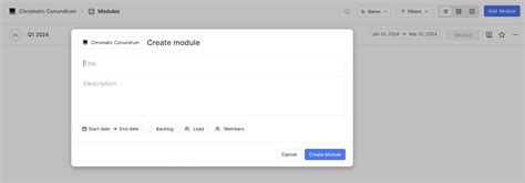 Modules Plane