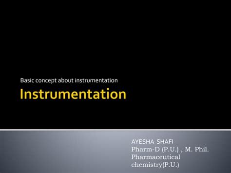 Instrumentation Pptx