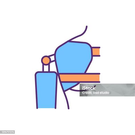 어깨 보철 Rgb 색상 아이콘 수술에 대한 스톡 벡터 아트 및 기타 이미지 수술 어깨 대체 Istock
