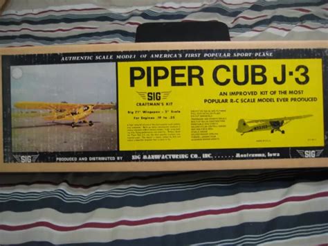 Piper J 3 Cub Wooden Model Airplane Kit Brand New In Box 190 30