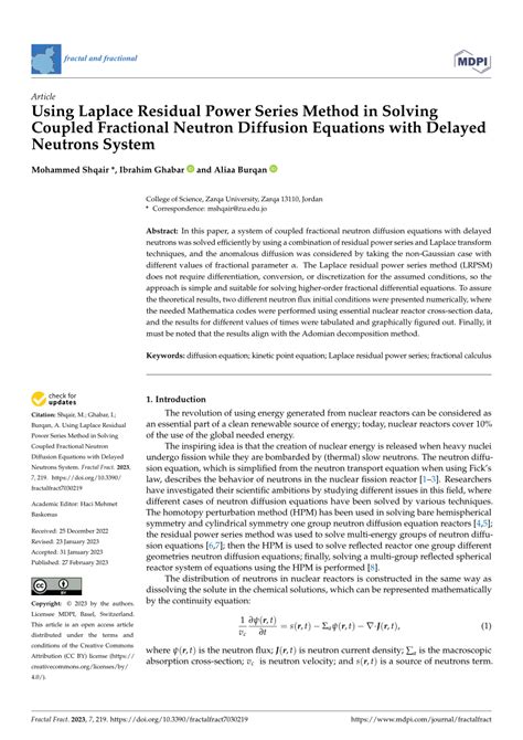 Pdf Using Laplace Residual Power Series Method In Solving Coupled