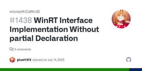 Winrt Interface Implementation Without Partial Declaration · Issue 1438 · Microsoftcswin32