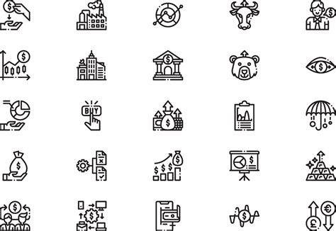 Stock Market Icons Collection Is A Illustration With Editable Stroke