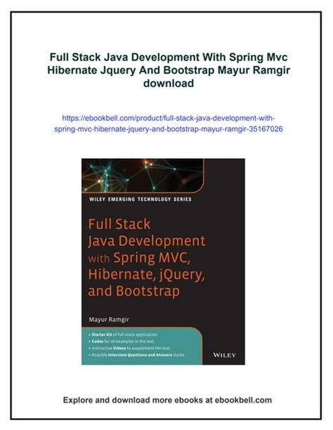 Full Stack Java Development With Spring Mvc Hibernate Jquery And Bootstrap Mayur Ramgir Pdf